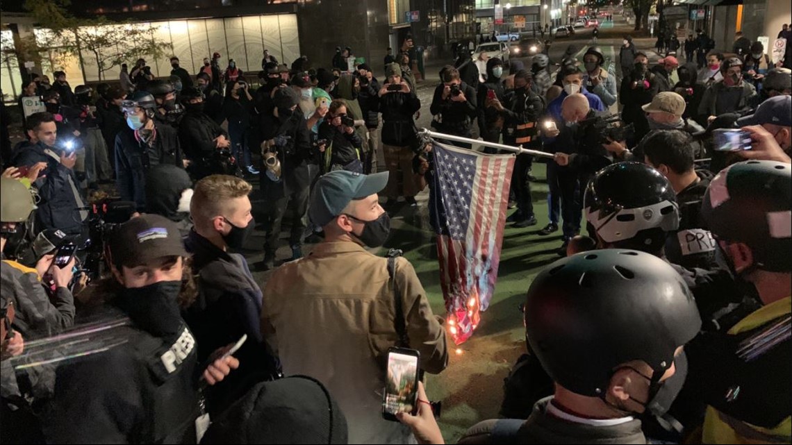 Riot declared in Portland after protesters vandalize businesses | kgw.com