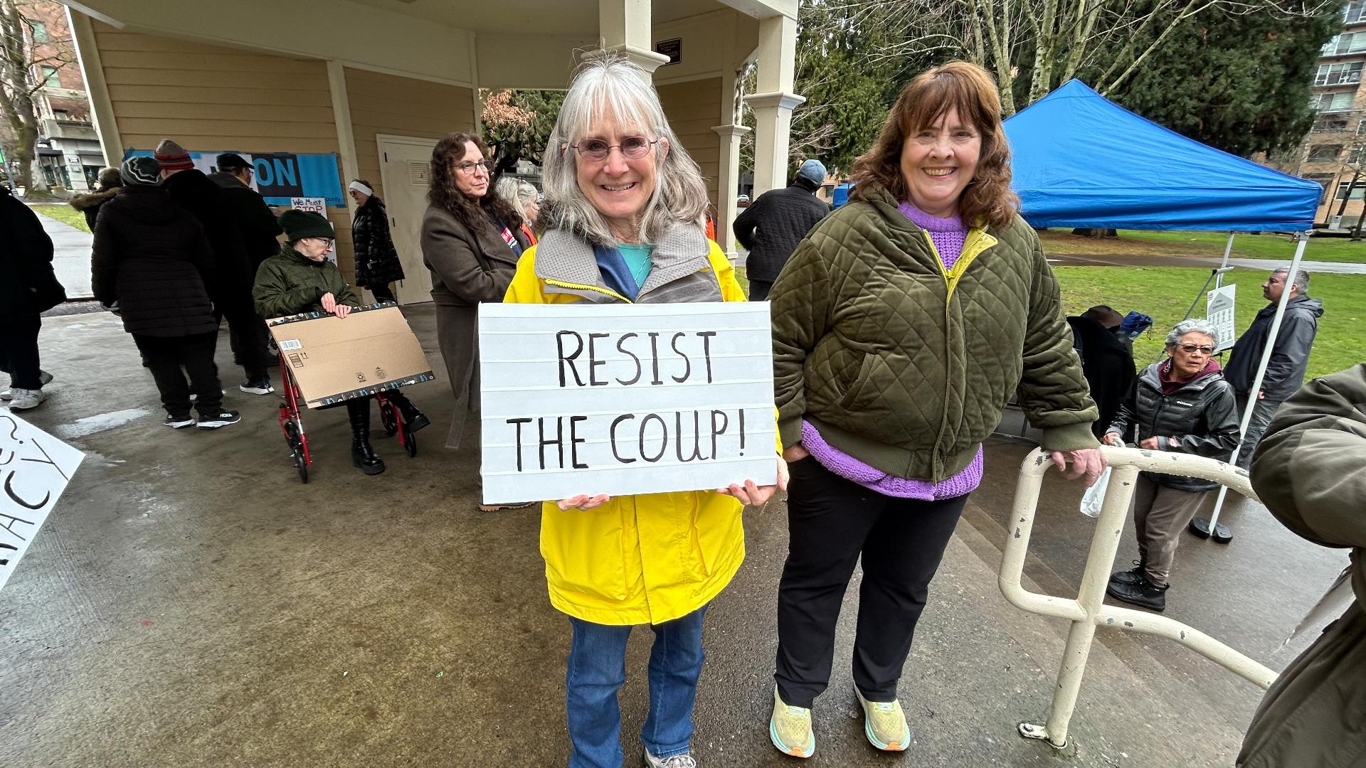 Protests against Trump and Musk held in Portland, Vancouver, Salem ...