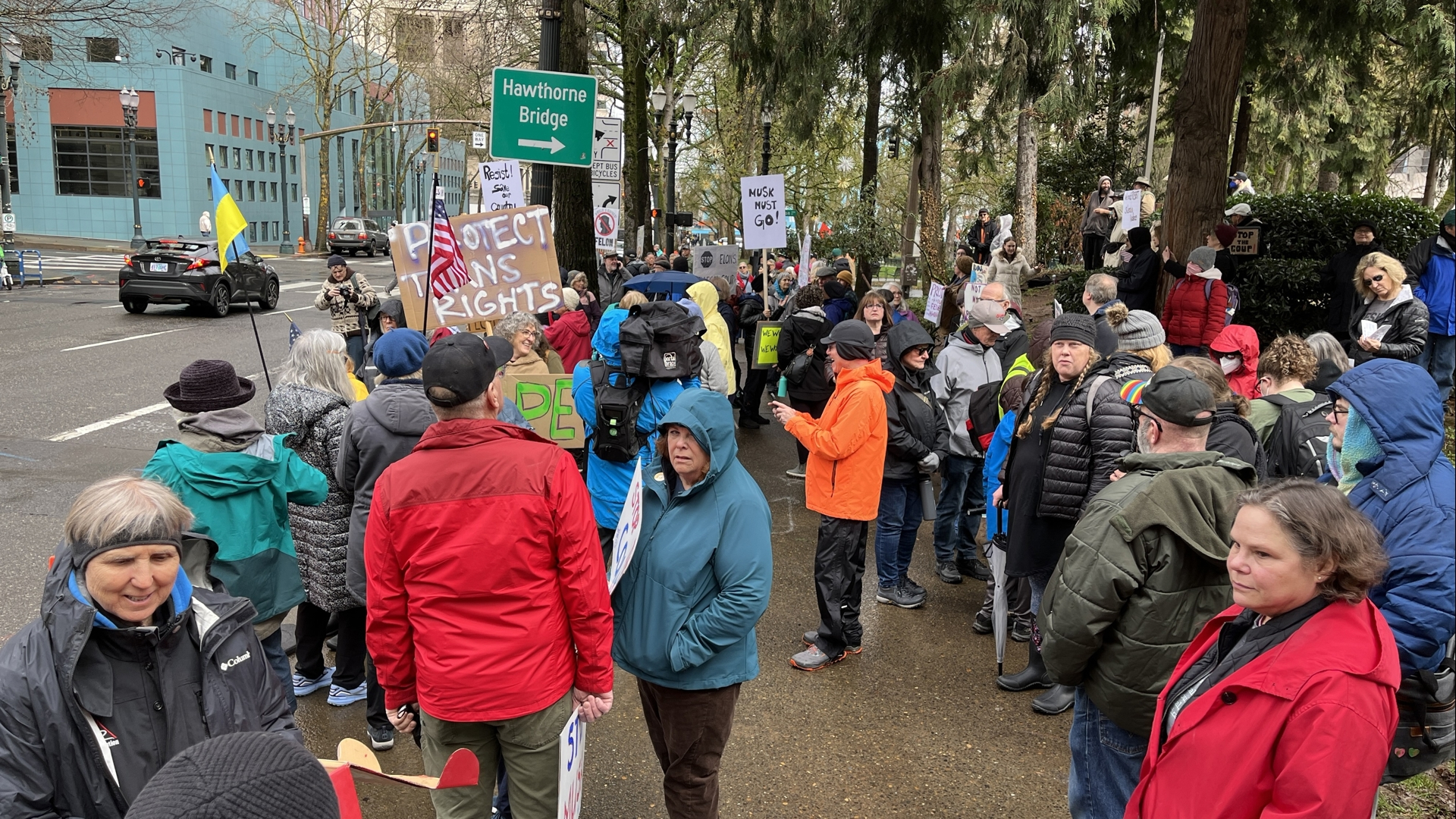 Protests against Trump and Musk held in Portland, Vancouver, Salem ...