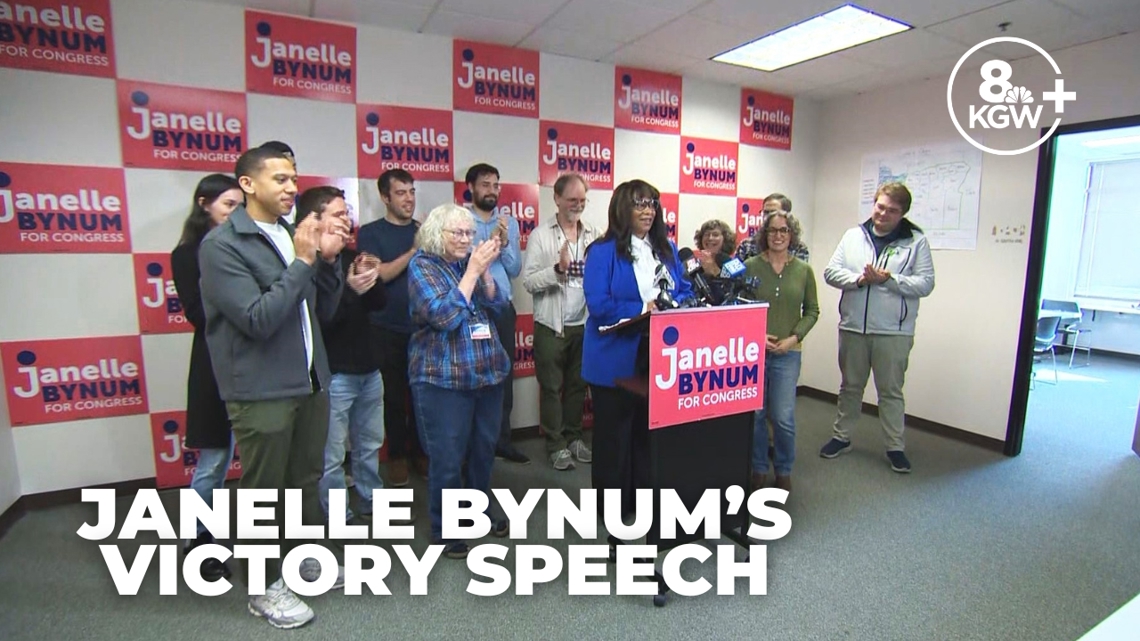 Janelle Bynum victory speech for Oregon 5th Congressional District race ...