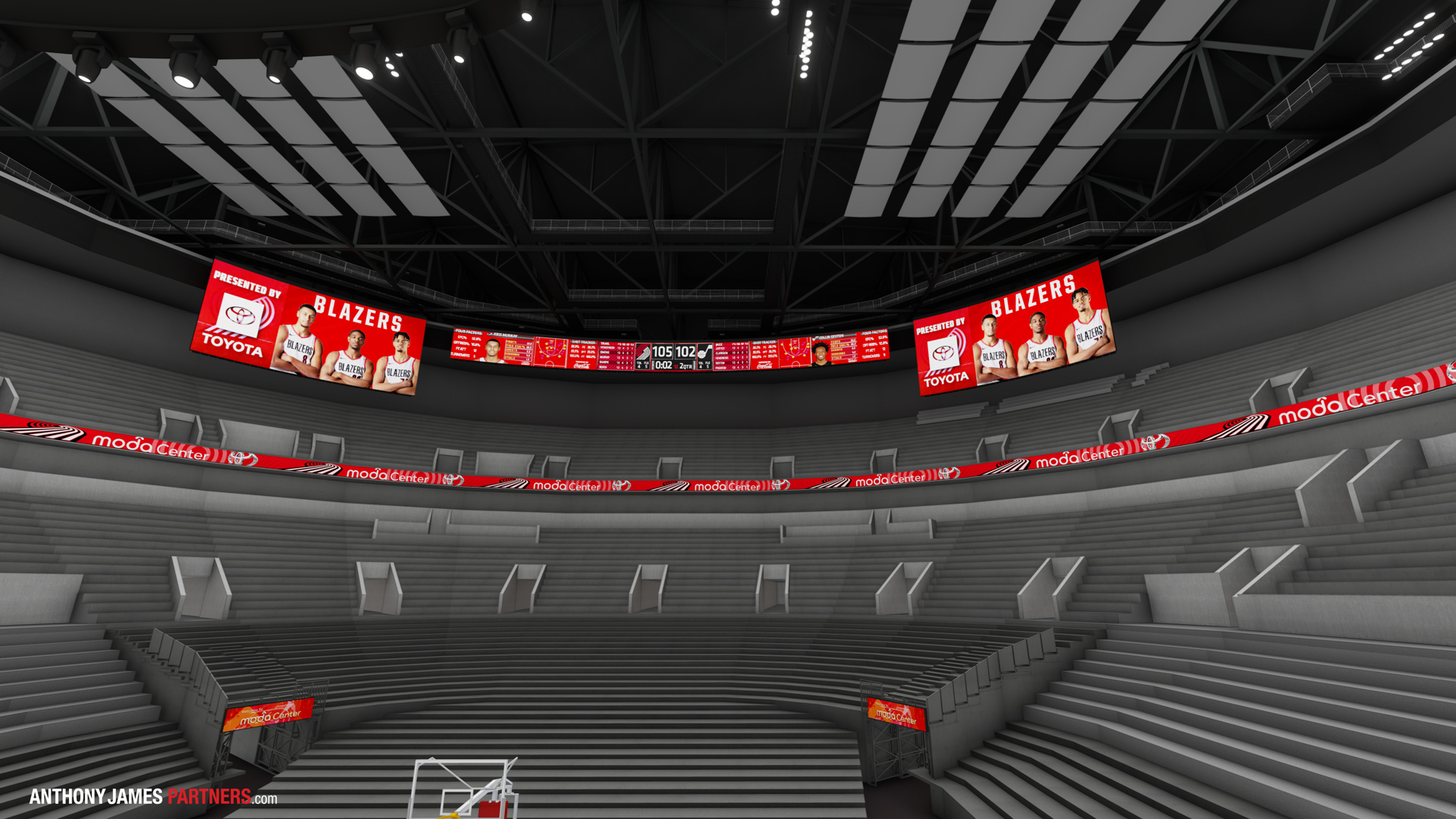Blazers unveil cutting-edge videoboards coming to Moda Center next year ...