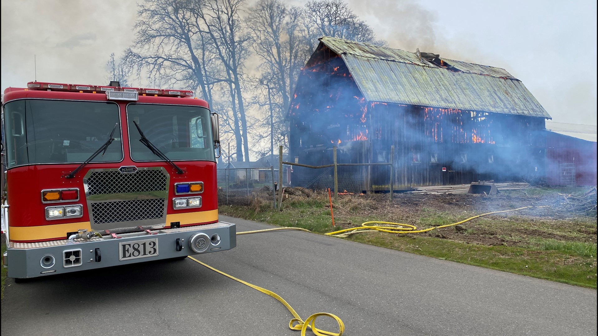 100-year-old barn near Cornelius damaged in fire | kgw.com
