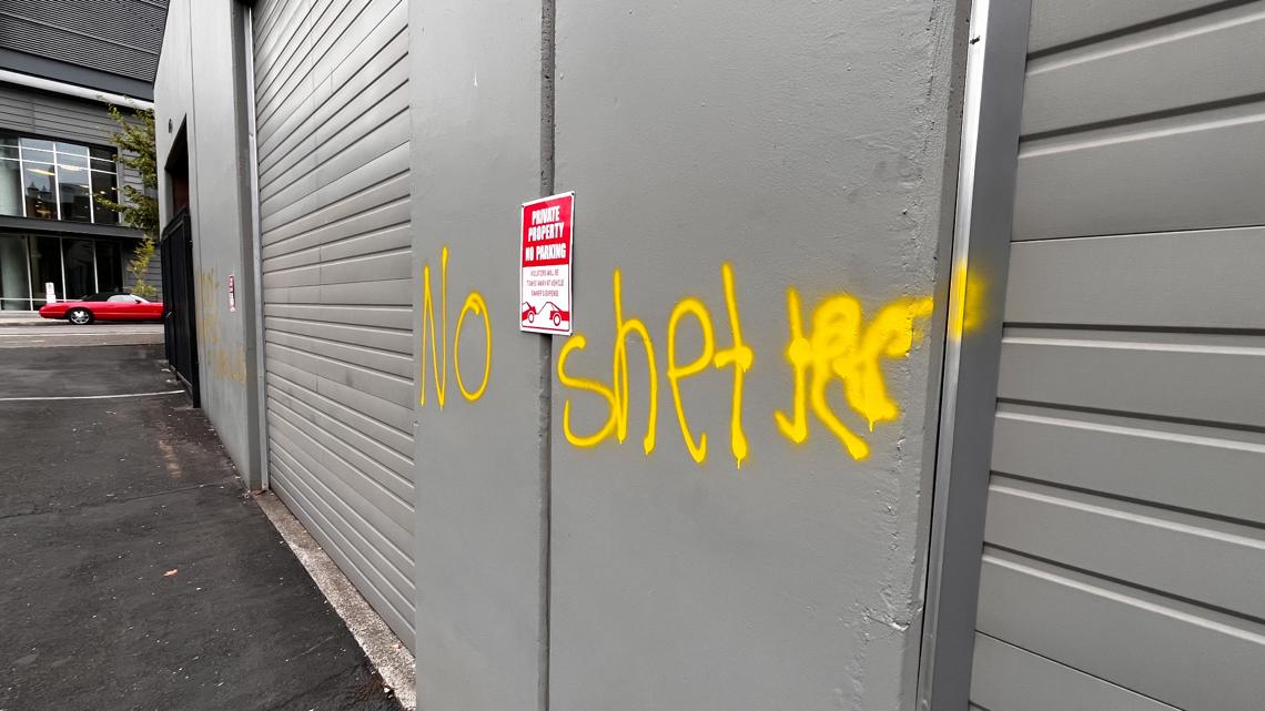 Northwest Portland homeless shelter building hit with graffiti before ...