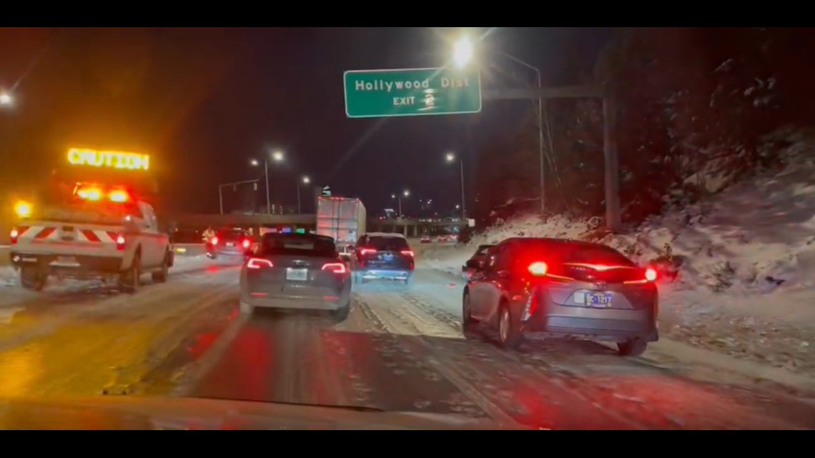Icy conditions persist in Portland metro as ODOT works to clear roads | kgw.com