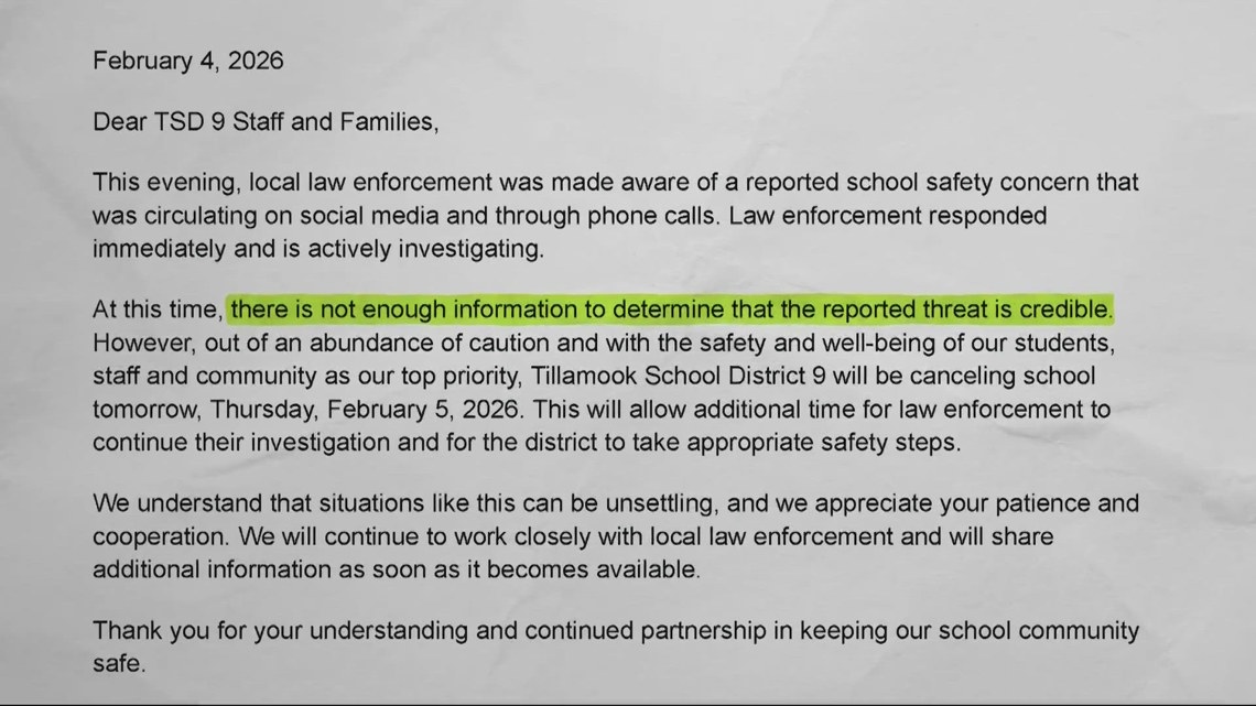 Tillamook School District cancels classes amid online threat ...
