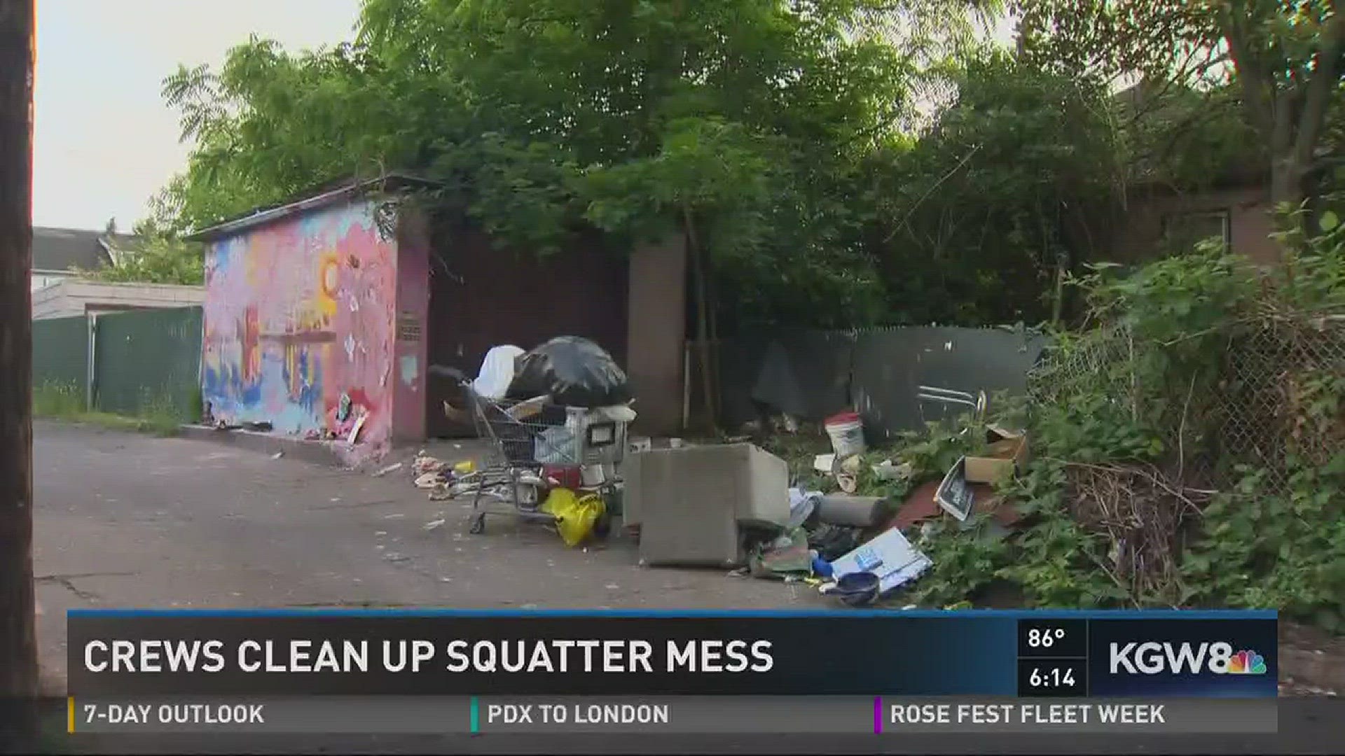 Crews clean up squatter's mess at abandoned home | kgw.com