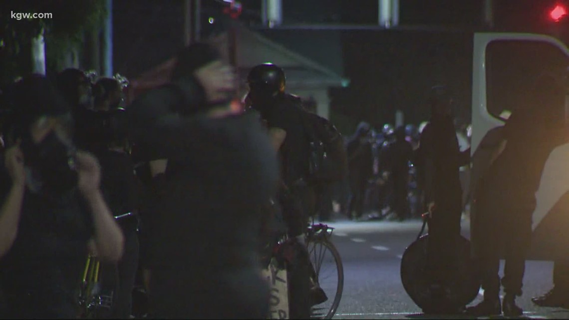 Unlawful assembly declared outside sheriff's office in Portland | kgw.com