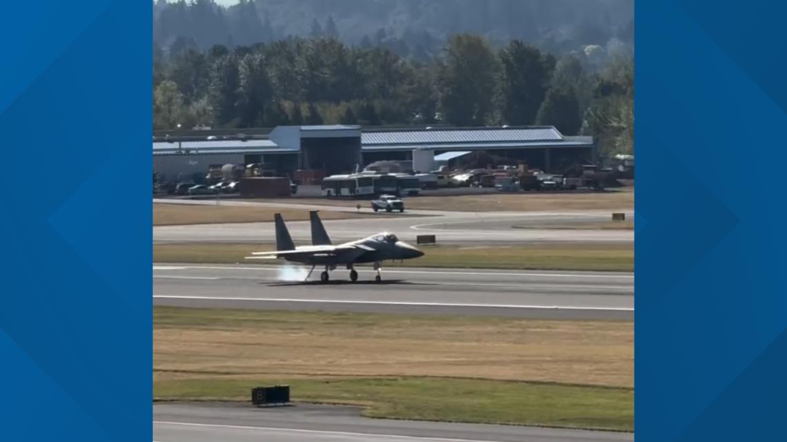 Oregon Air National Guard jet makes emergency landing at PDX | kgw.com