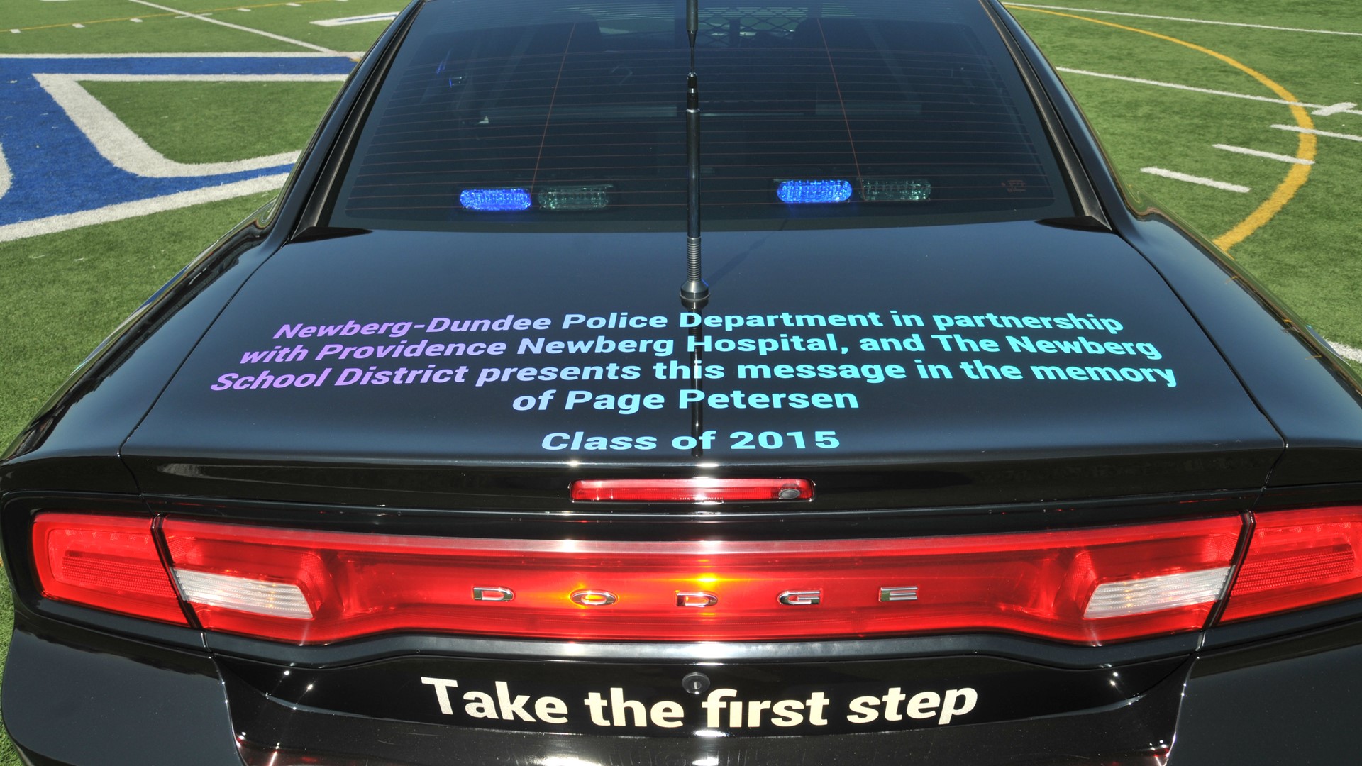 Tricked-out Newberg police cruiser promotes suicide prevention | kgw.com