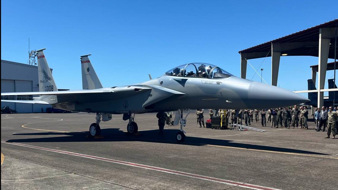 New fleet of F-15 jets arrives at Oregon Air National Guard Base | kgw.com
