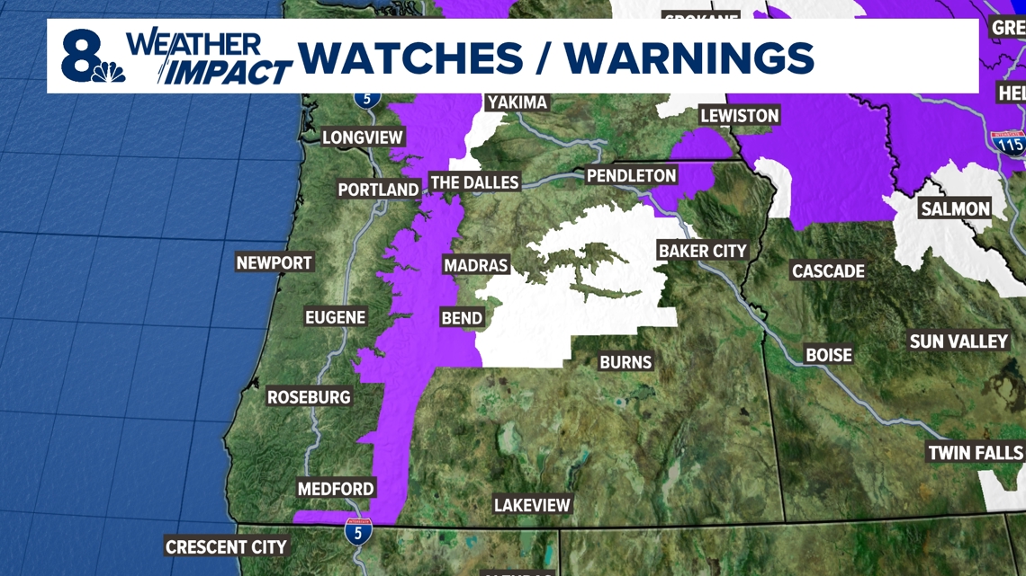 Heavy snow, freezing rain expected in Oregon Cascades | Weather Impact ...