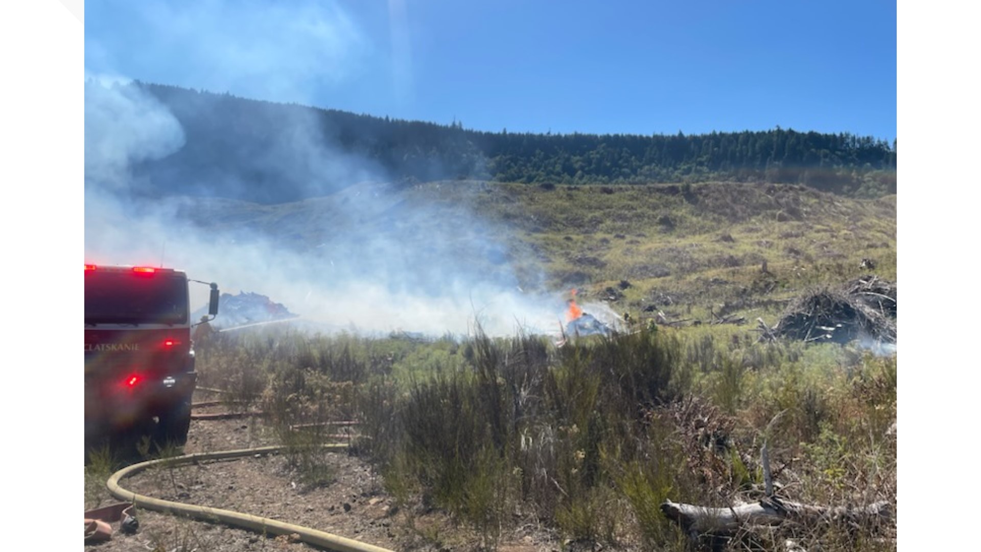 Broken Gate Fire has burned 25 acres in Clatsop County | kgw.com