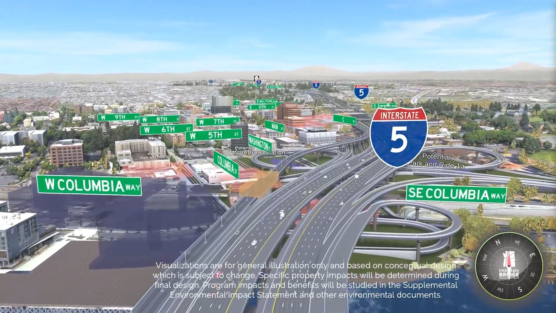 Interstate Bridge replacement shown in new 3D flyover videos | kgw.com