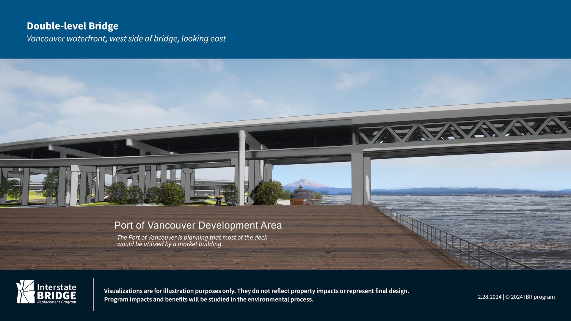 Replacement I-5 bridge images show view from Vancouver waterfront | kgw.com