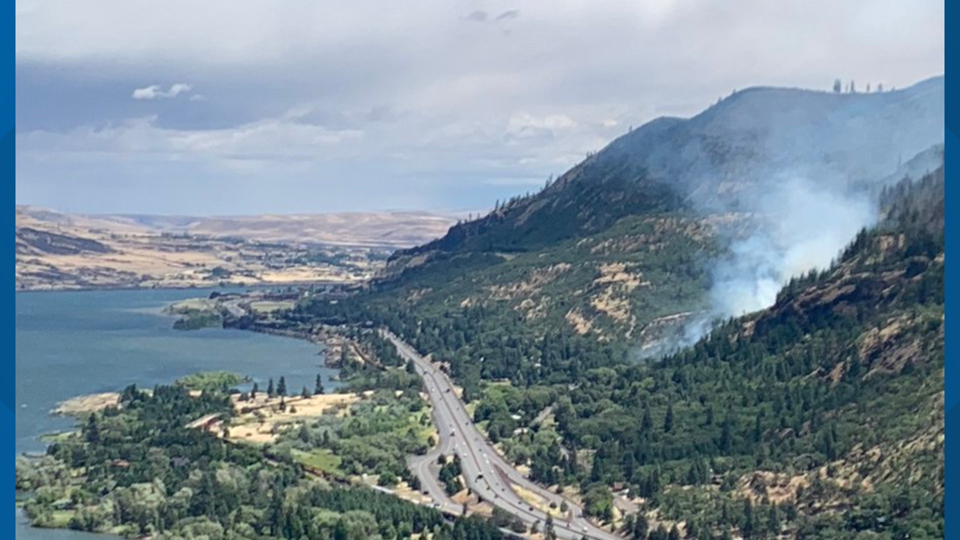 Crews work 15-acre brush fire near Rowena, part of Highway 30 closed ...