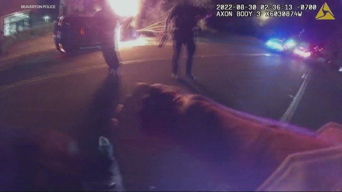 Body Cam Footage Of A Beaverton Police Officer Rescuing A Driver
