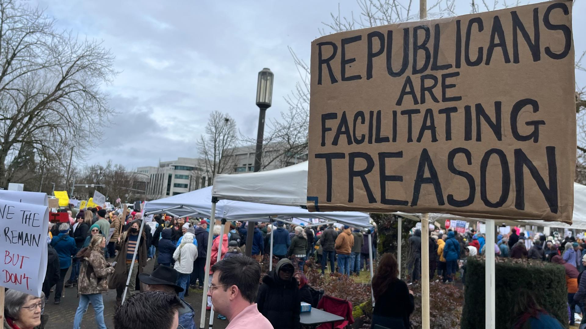 Protests against Trump and Musk held in Portland, Vancouver, Salem ...
