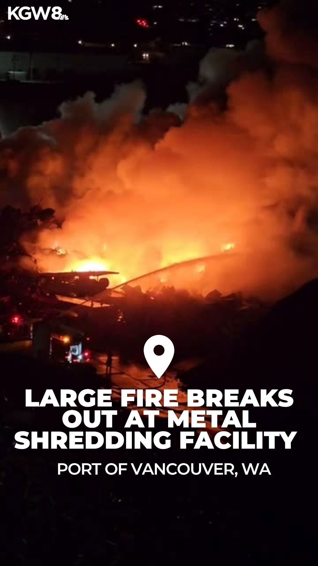 Large fire erupts at metal shredding facility at Port of Vancouver ...