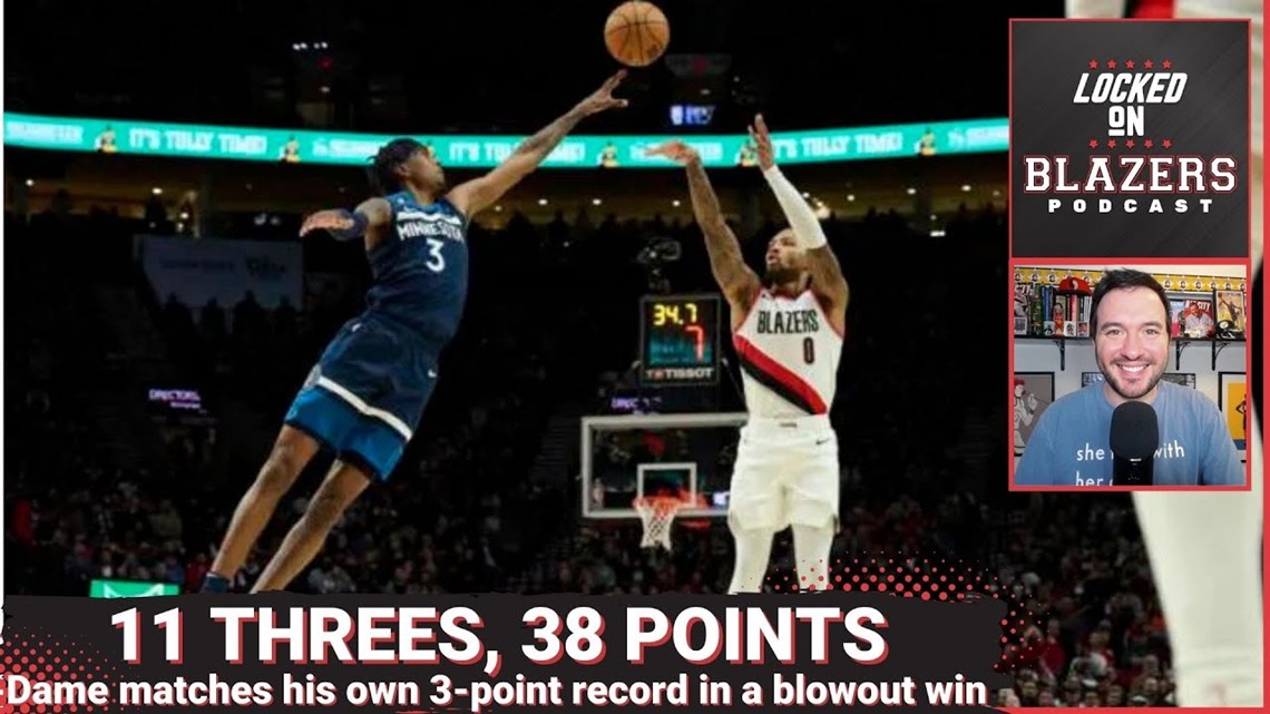 Dame hits 11 3-pointers as Blazers blow out Wolves | Locked On Blazers | kgw.com