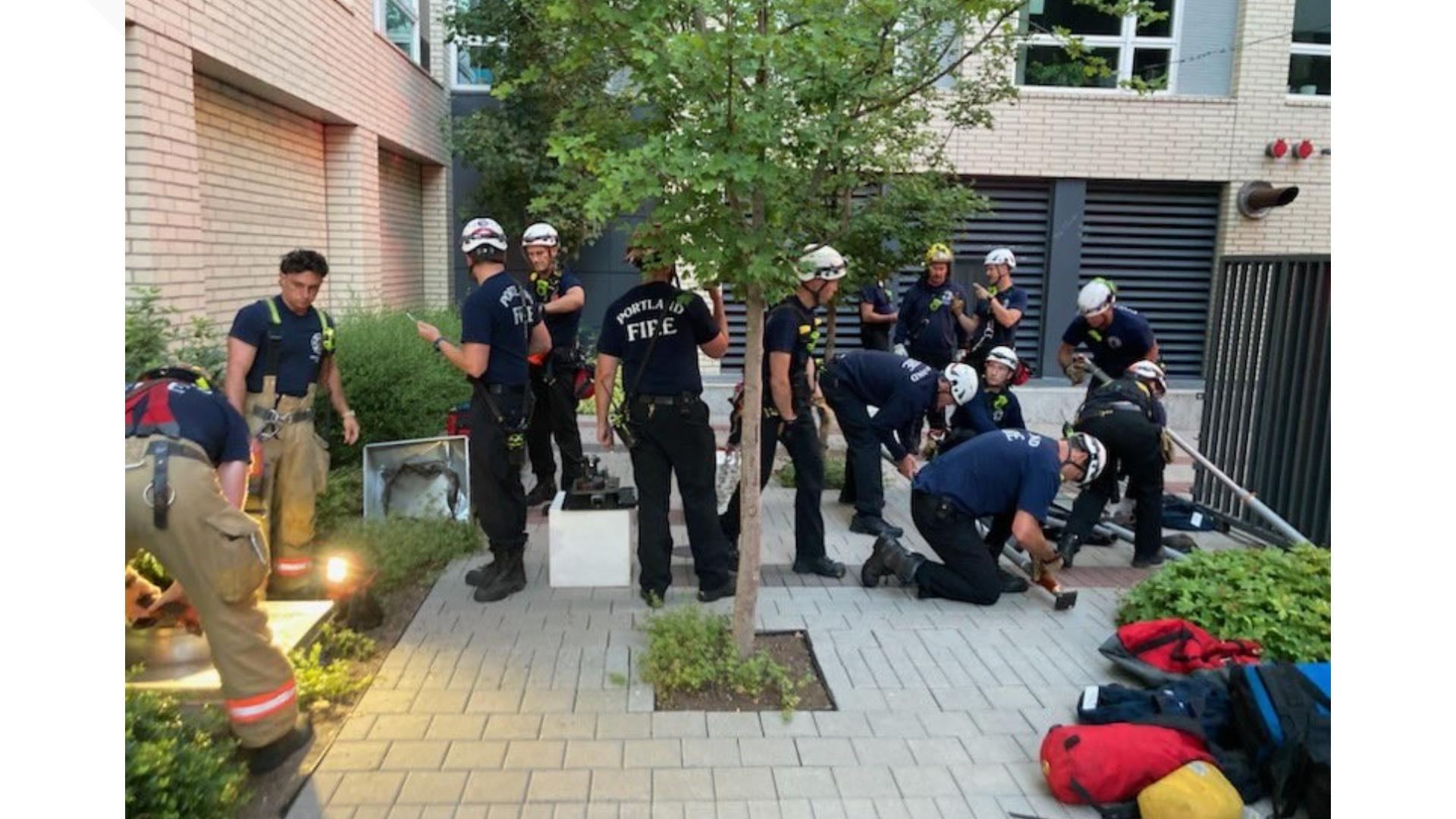 Portland Fire and Rescue save person stuck in hole | kgw.com