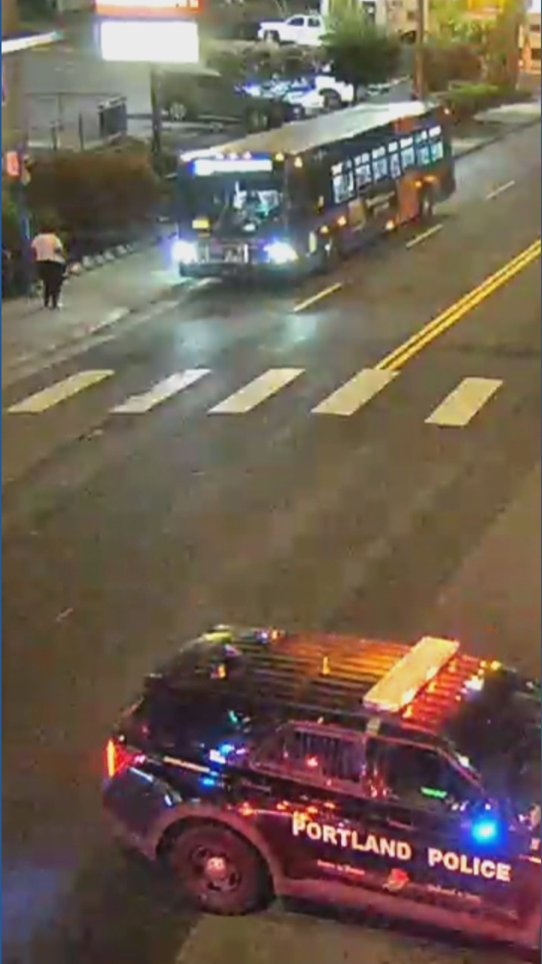 West Burnside Street reopens after bicycle, police car crash | kgw.com