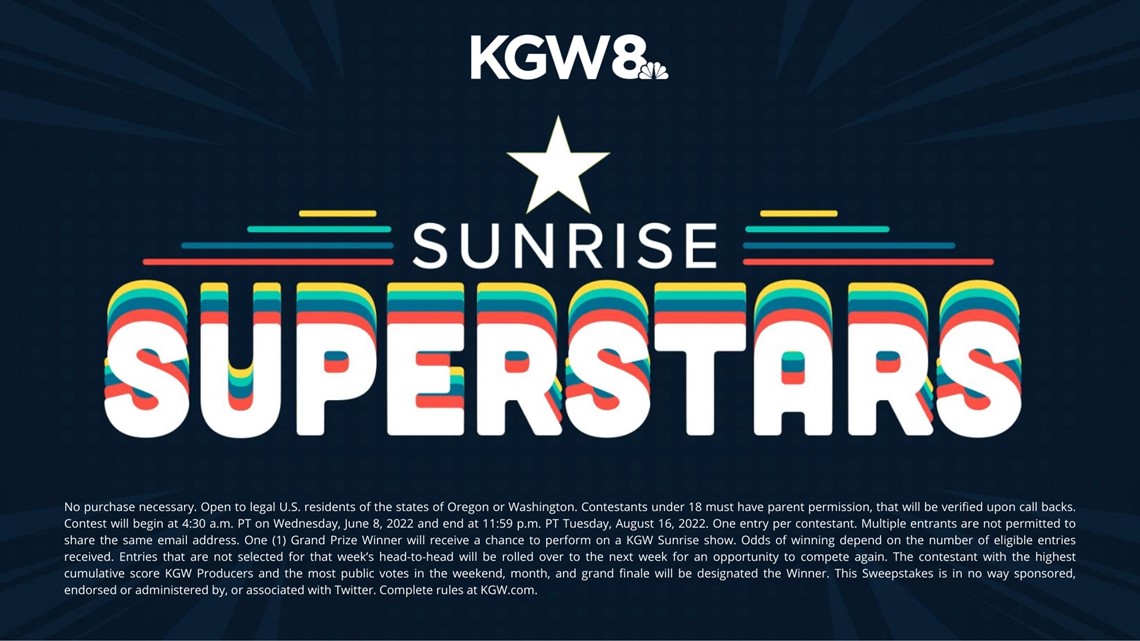 KGW Sunrise Superstars talent content: how to enter | kgw.com