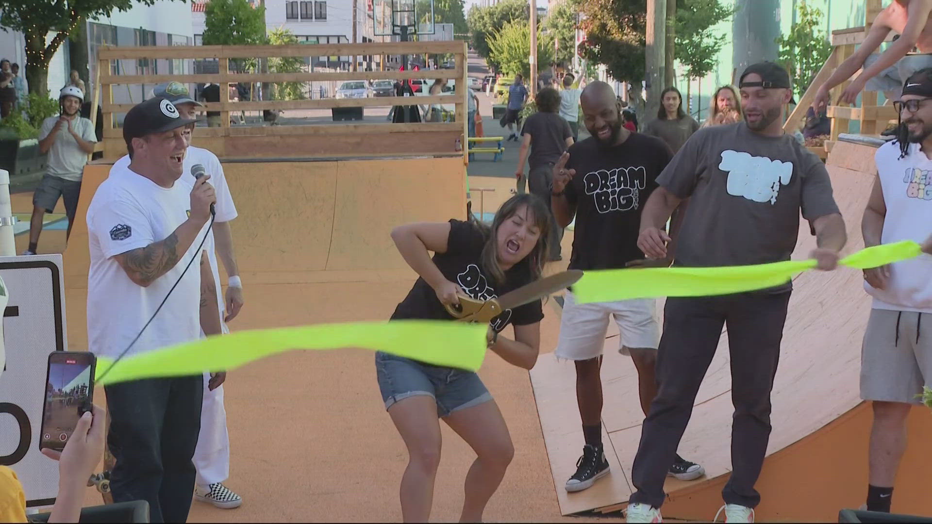 Encampment rife Portland street turned into new plaza, skateboard park ...