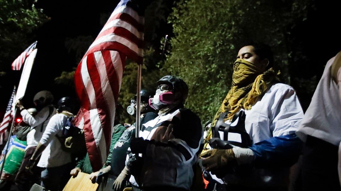 Calm night of protests in Portland after federal officers leave | kgw.com