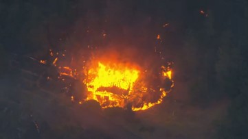 Wildfire spreads near Mosier in Oregon's Columbia River Gorge | kgw.com