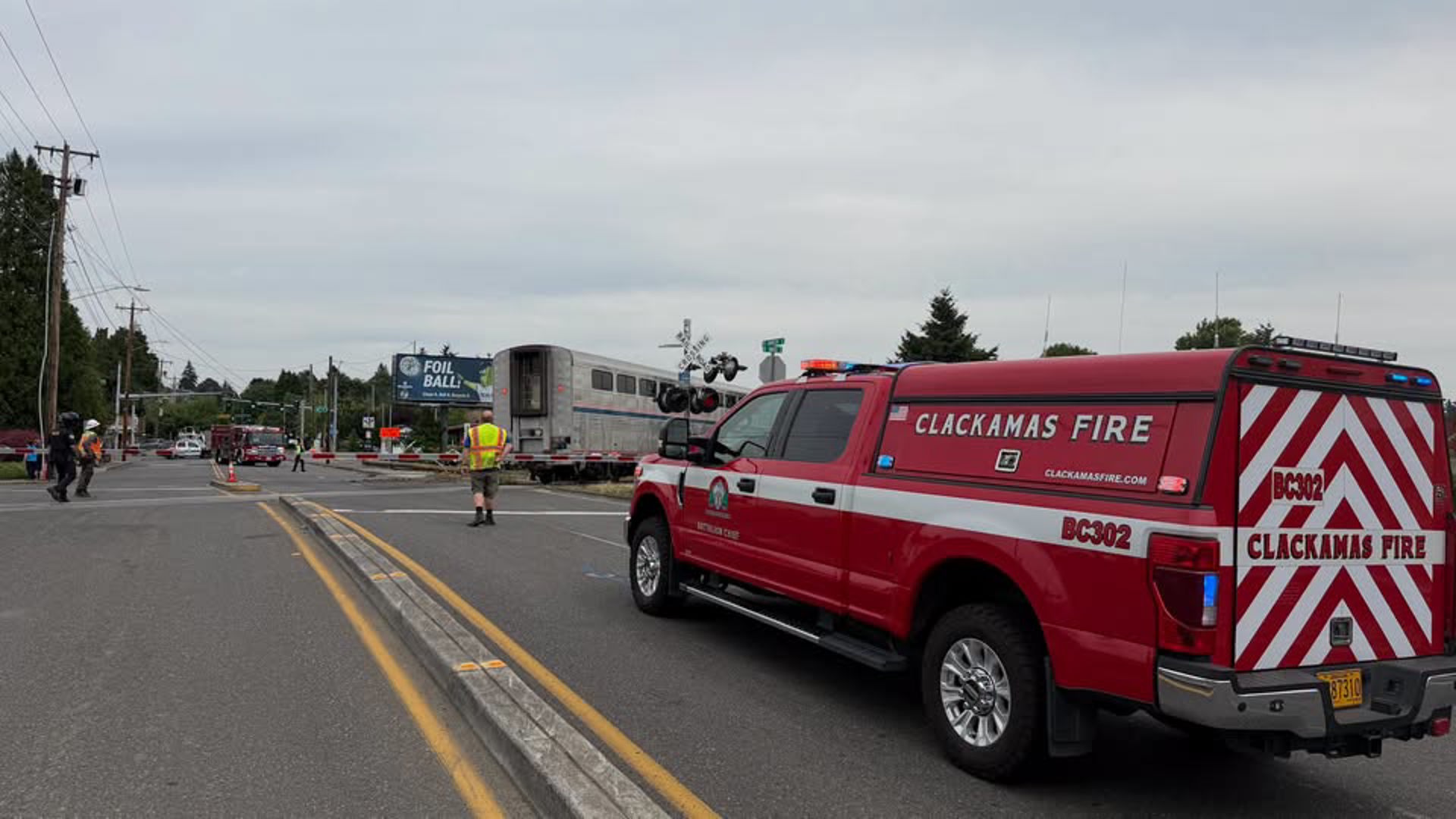 Woman dead after Amtrak train and vehicle crash in Milwaukie | kgw.com
