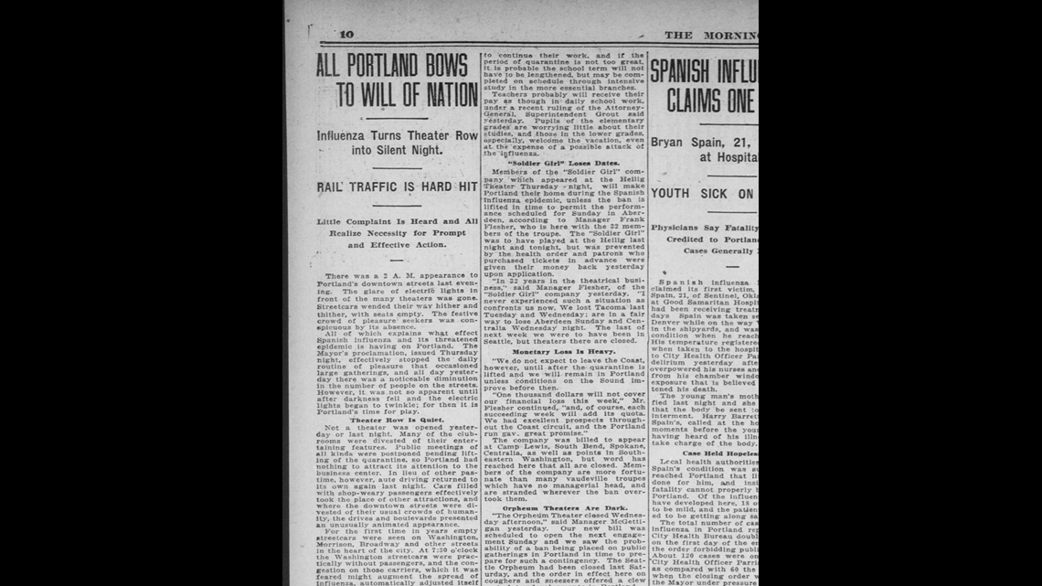 Photos from 1918's Spanish Flu and WWI | kgw.com