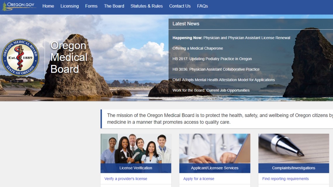 Oregon Medical Board: Who is on the board and what they do | kgw.com