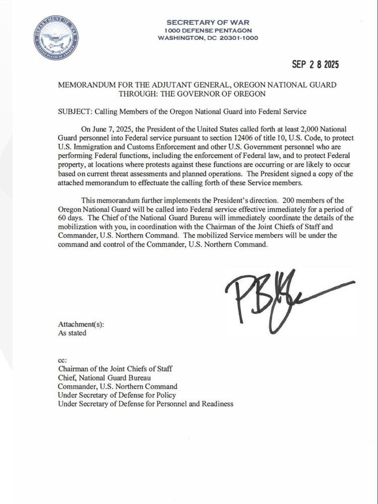 Kotek, Trump aide exchange texts ahead of Portland National Guard ...