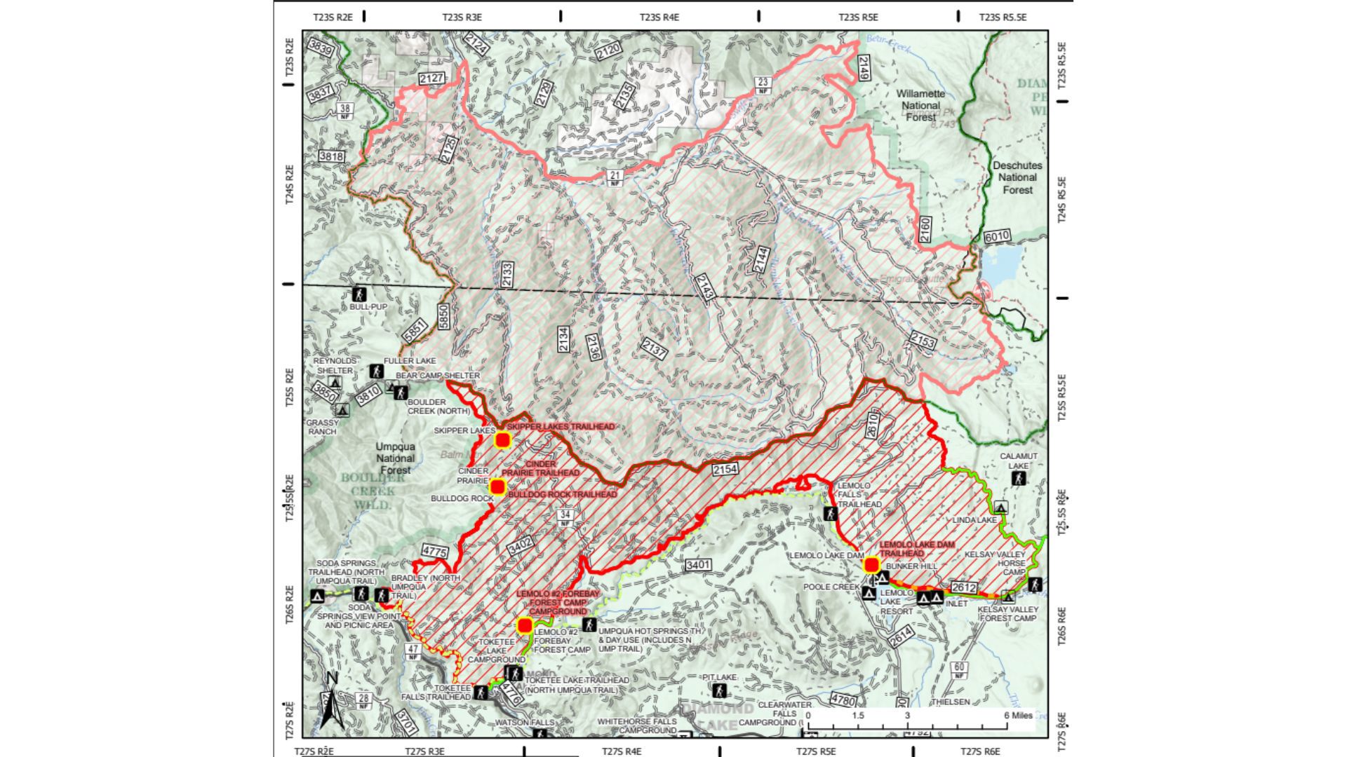 Wildfire prompts closures in Willamette and Umpqua forests | kgw.com