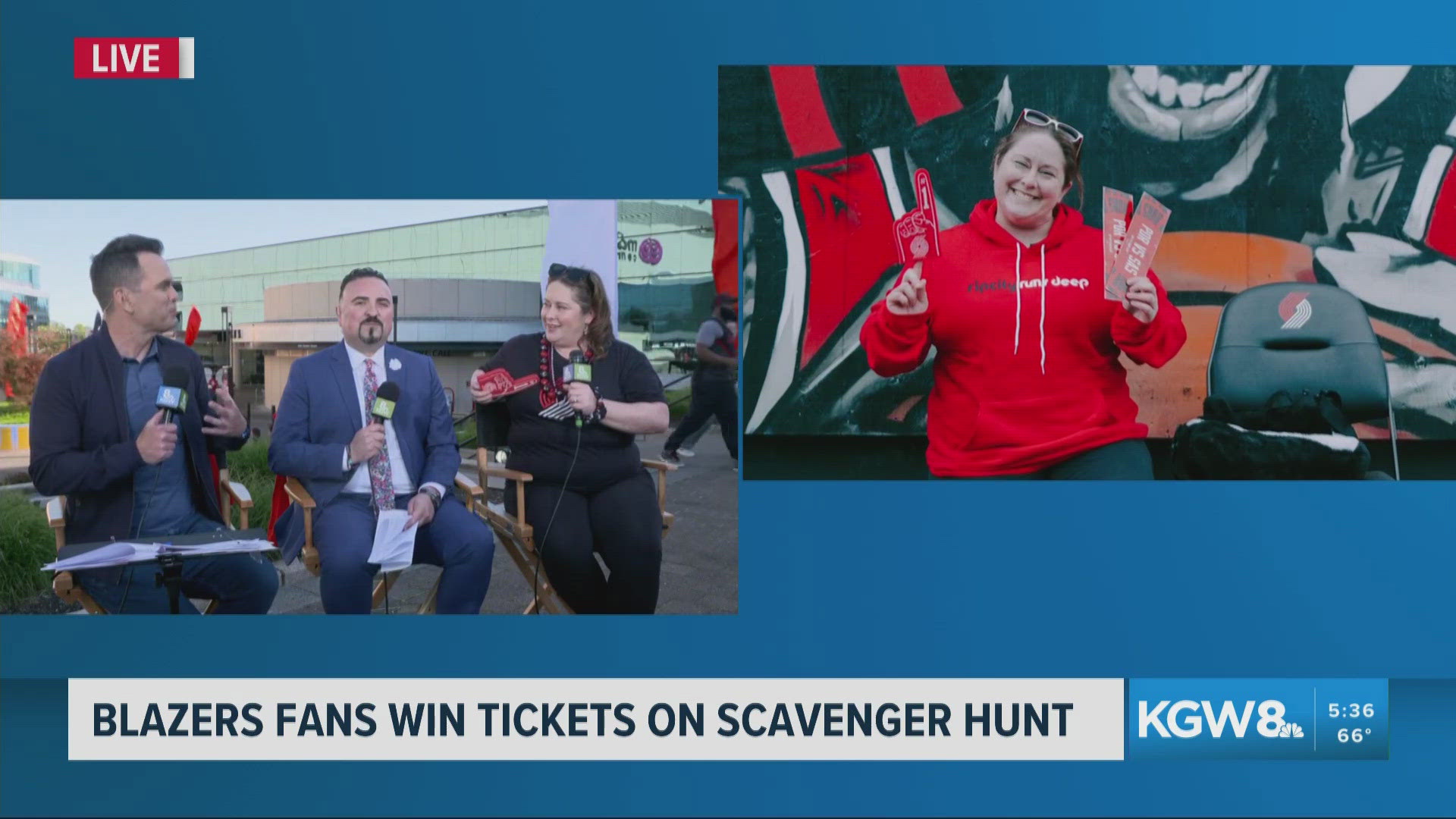 Blazers fan wins tickets to playoff game in scavenger hunt | kgw.com