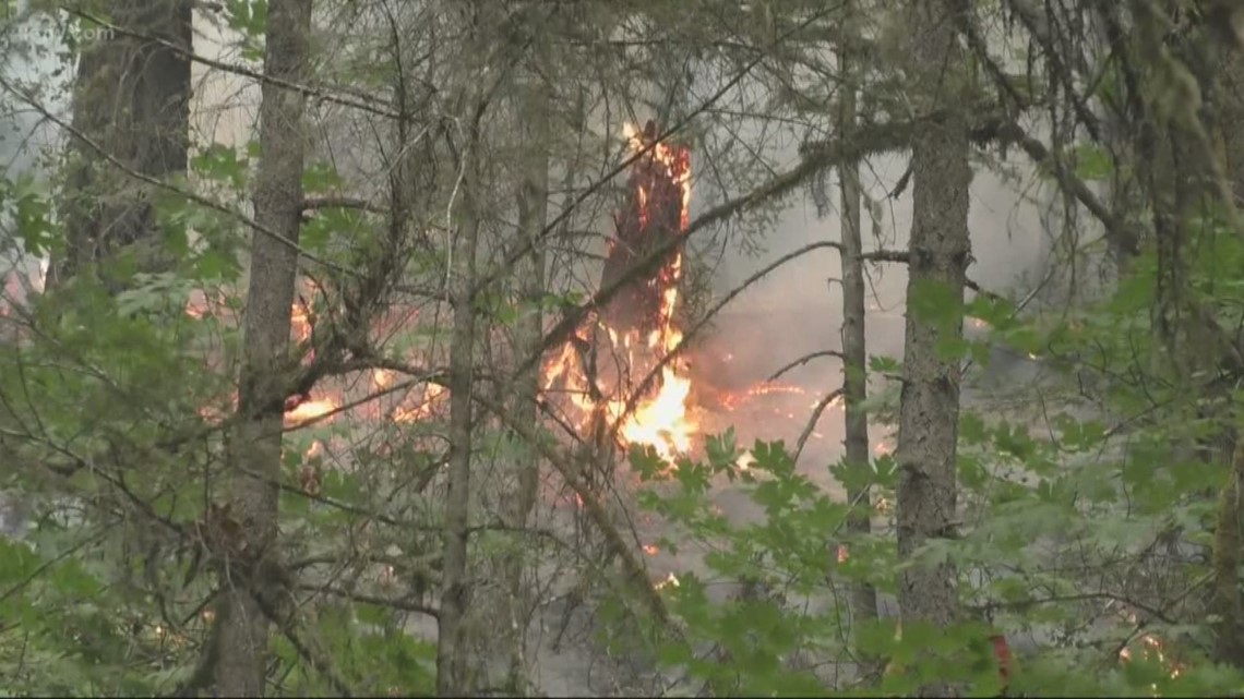 Milepost 97 fire in Southern Oregon leads to injuries | kgw.com