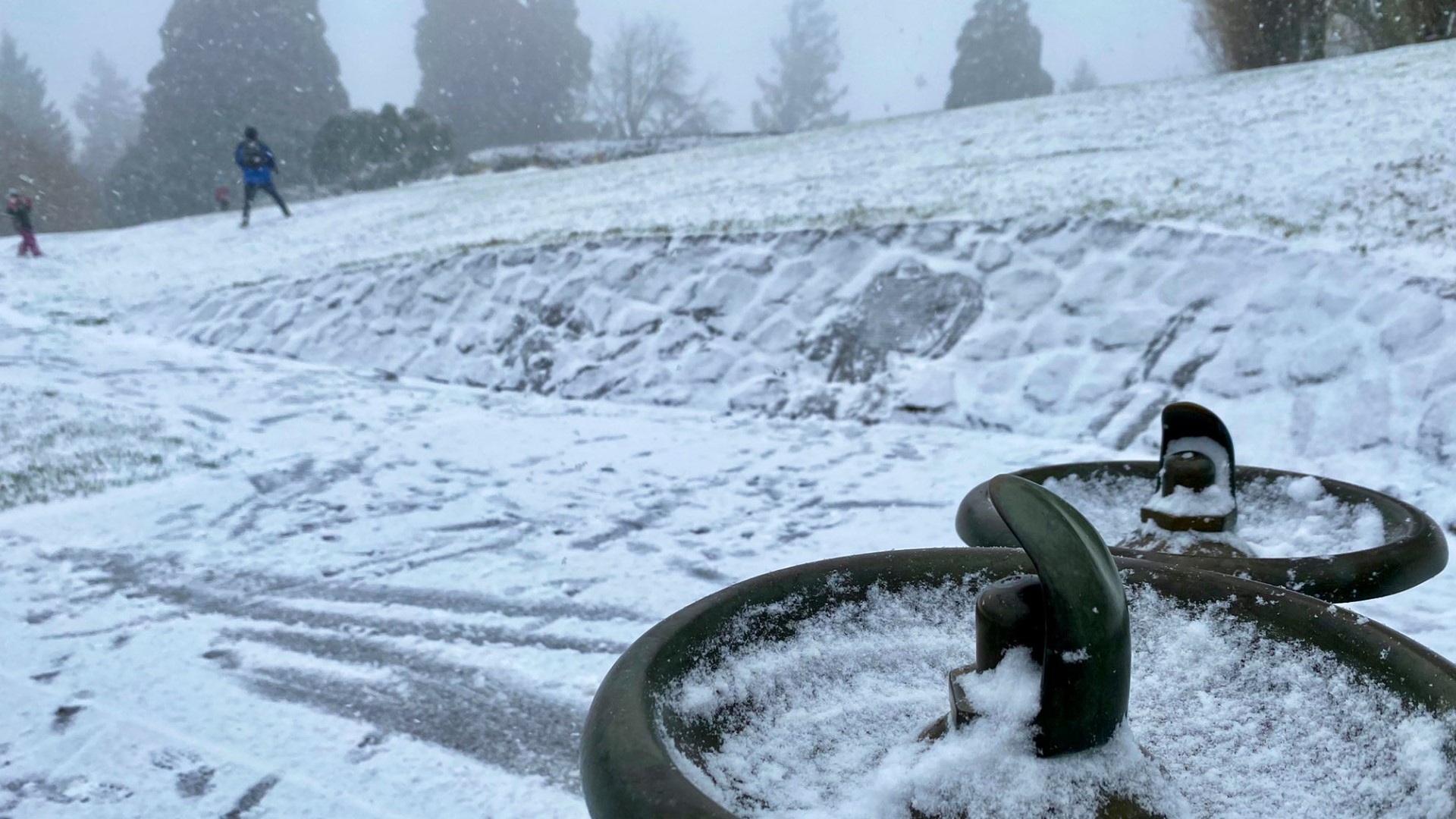 Snow falls across the Portland metro area Sunday | kgw.com