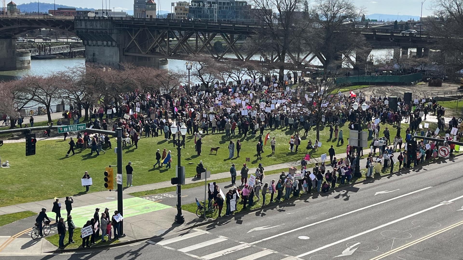 Portlanders gather for International Women's Day rally, protest | kgw.com