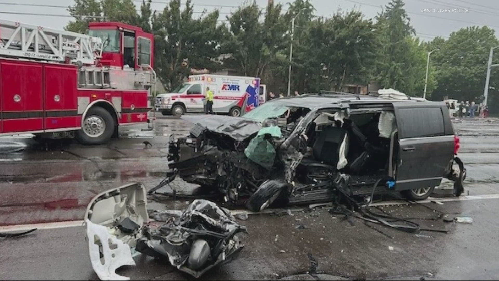 10 hospitalized after collision at Vancouver intersection | kgw.com