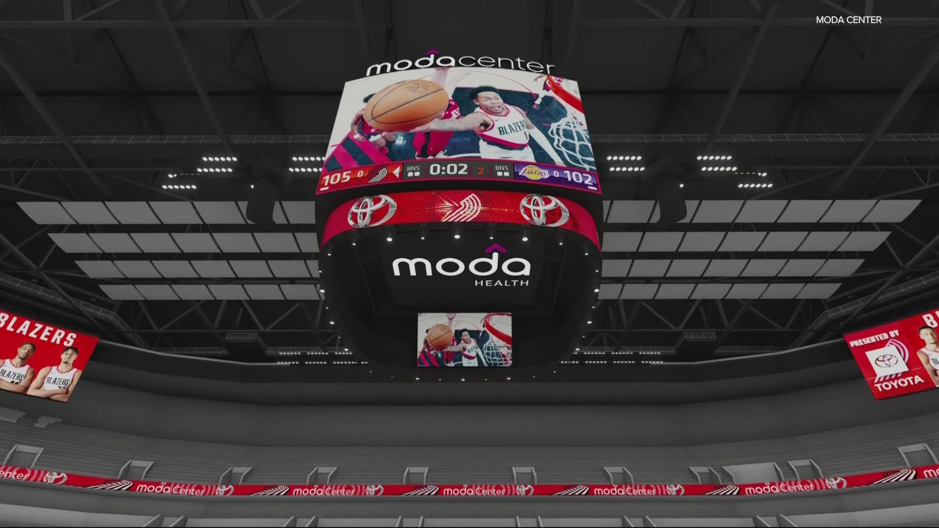 Blazers unveil cutting-edge videoboards coming to Moda Center next year ...
