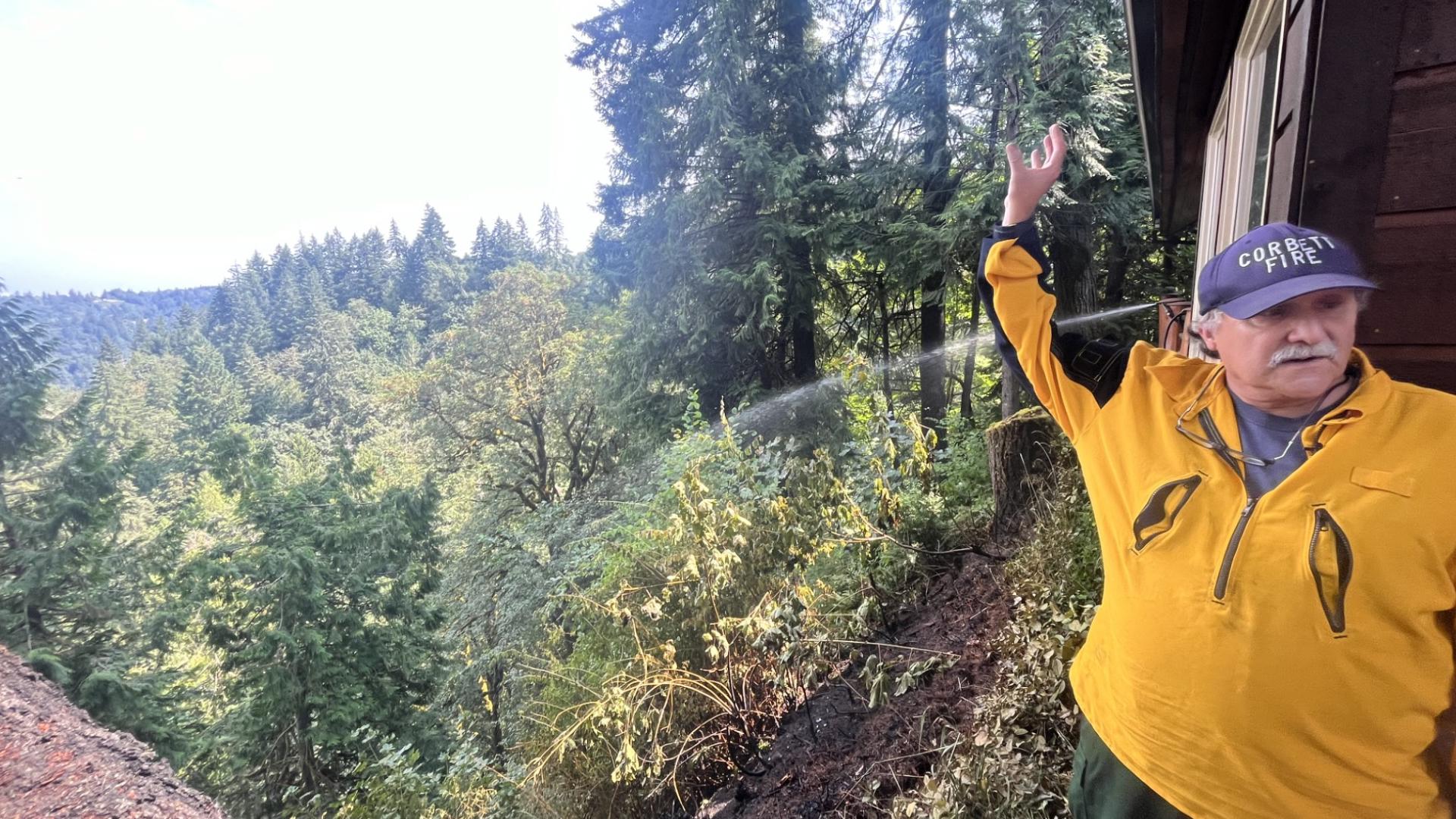 Corbett Fire contains brush fire sparked near Sandy River | kgw.com