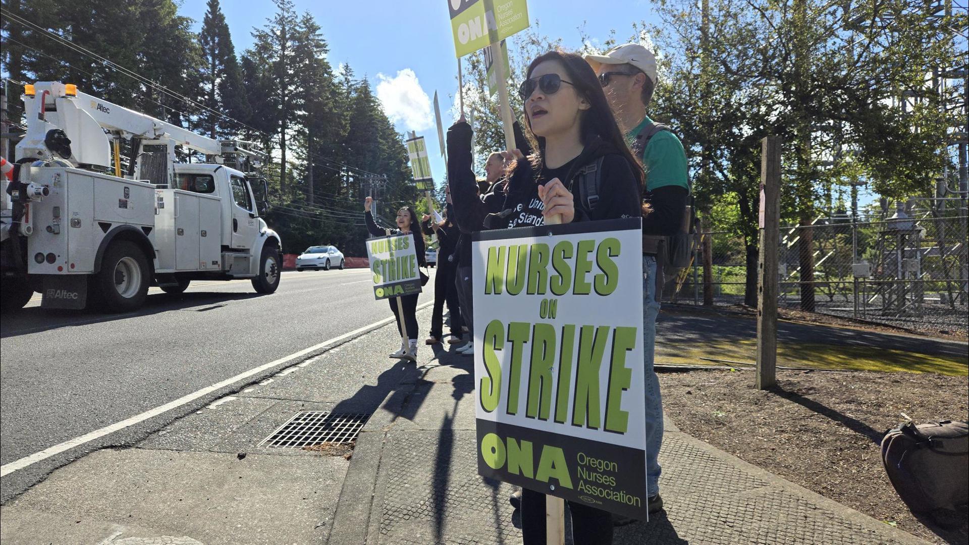 Oregon Nurses Association hit picket lines | kgw.com