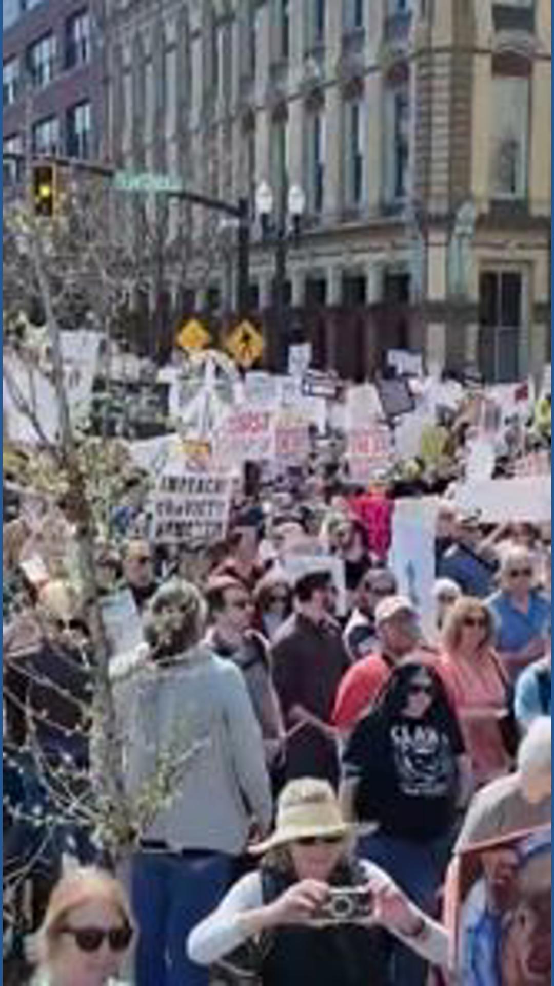 Tens of thousands rally in downtown Portland for latest 'No Kings ...