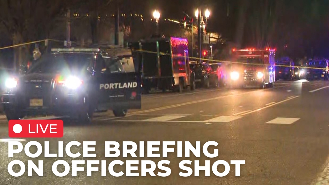 LIVE: Portland police give update on 2 officers shot | kgw.com