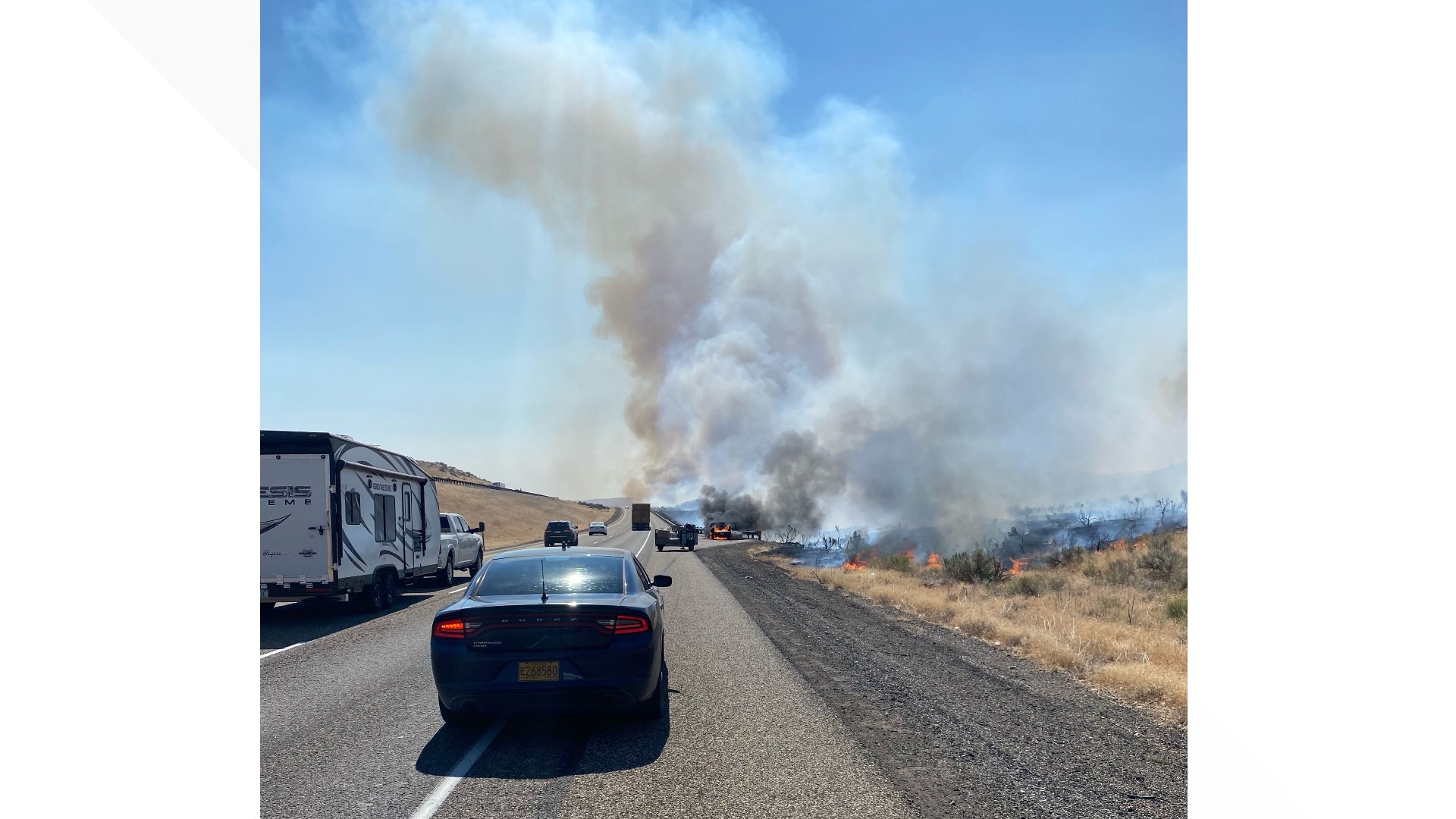 I-84 eastbound reopens in eastern Oregon after wildfire | kgw.com