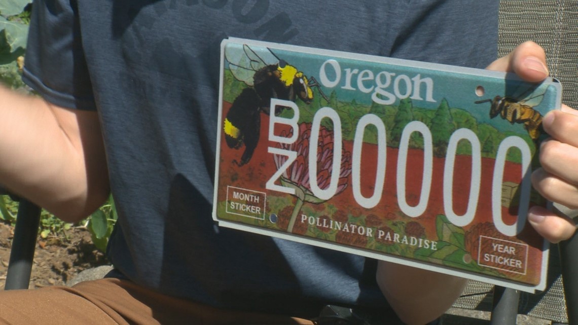 Estacada teen and bee expert designs Oregon's new license plate | kgw.com