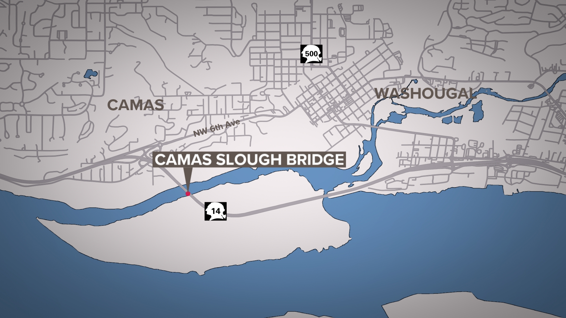 Camas Slough Bridge on SR-14 closed for asphalt repairs | kgw.com