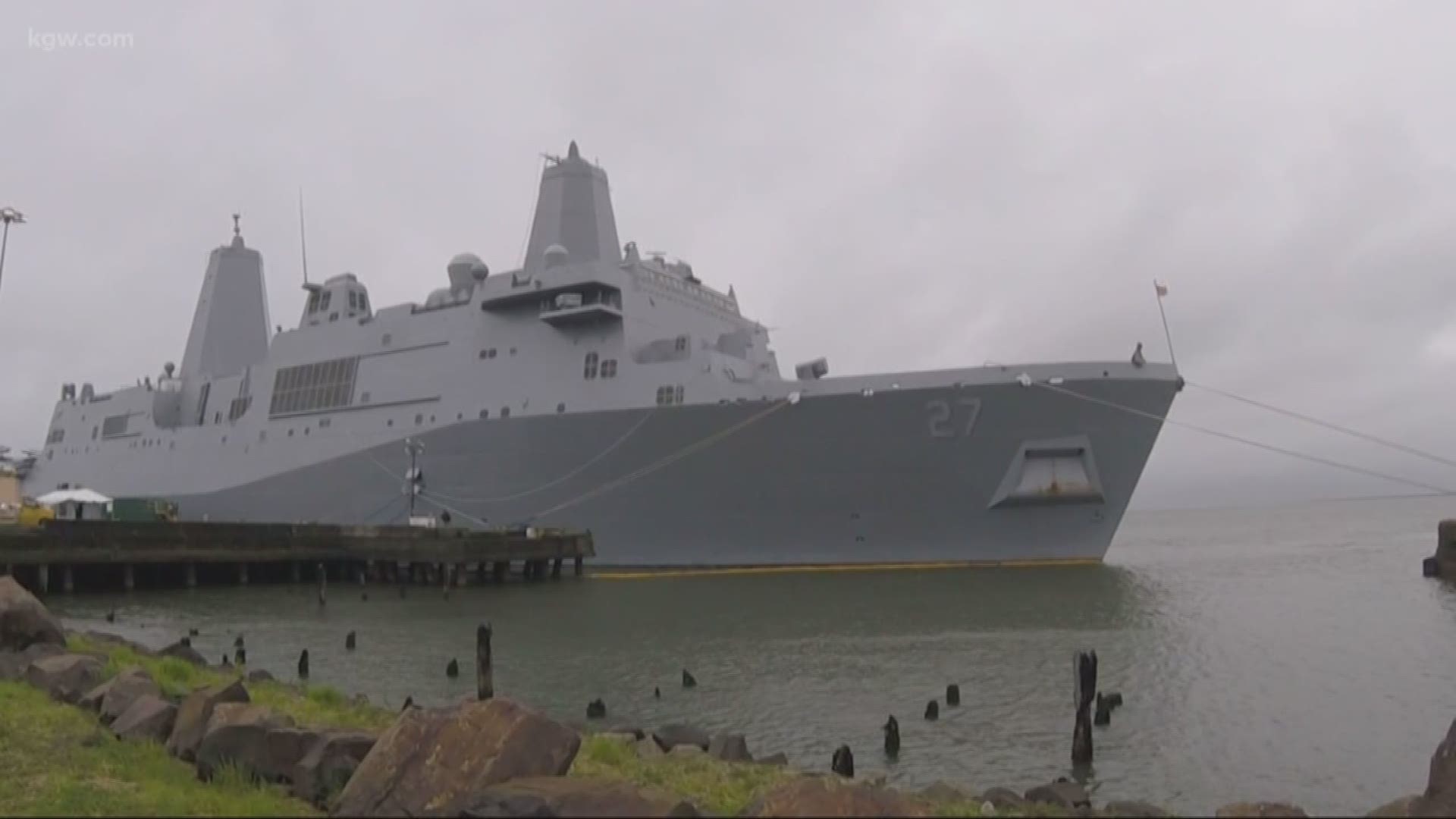 USS Portland arrives in Astoria | kgw.com