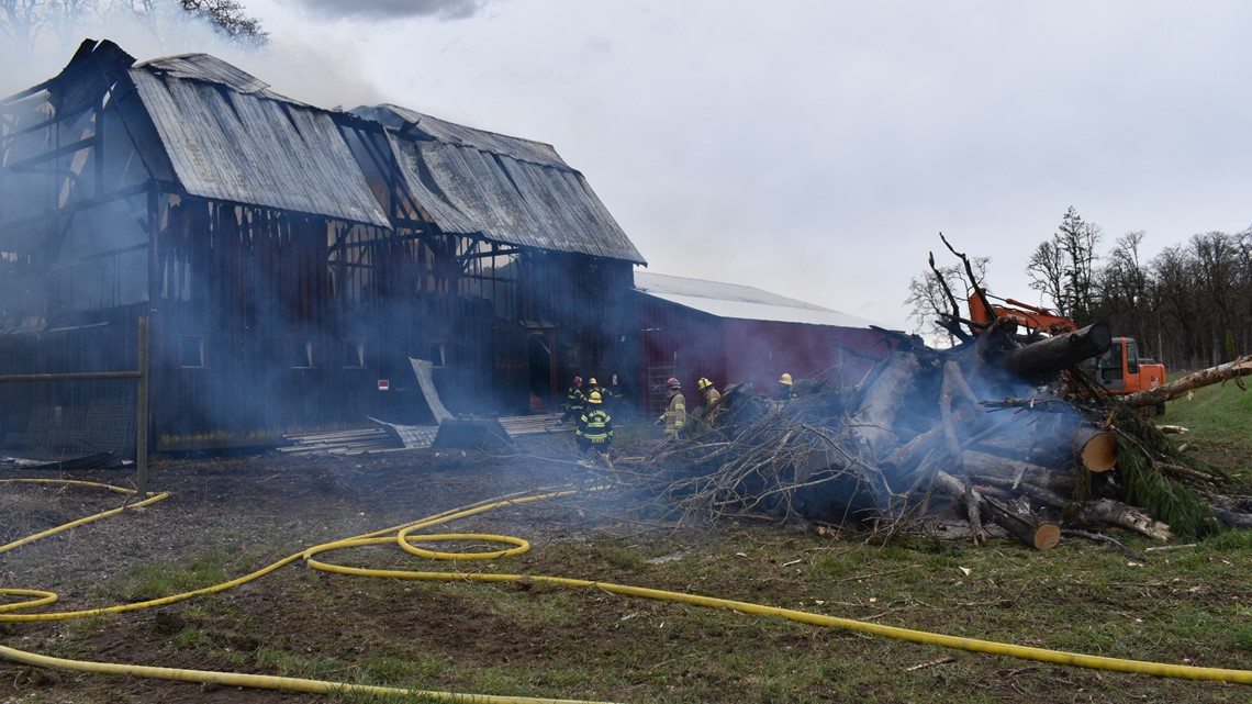100-year-old barn near Cornelius damaged in fire | kgw.com
