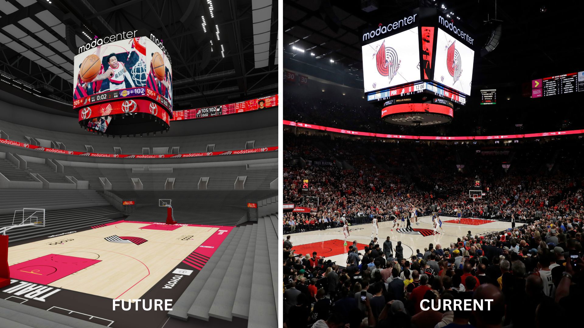 Blazers unveil cutting-edge videoboards coming to Moda Center next year | kgw.com